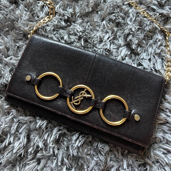 Yves Saint Laurent | Bags | Authentic Ysl Saint Laurent Long Wallet ...
